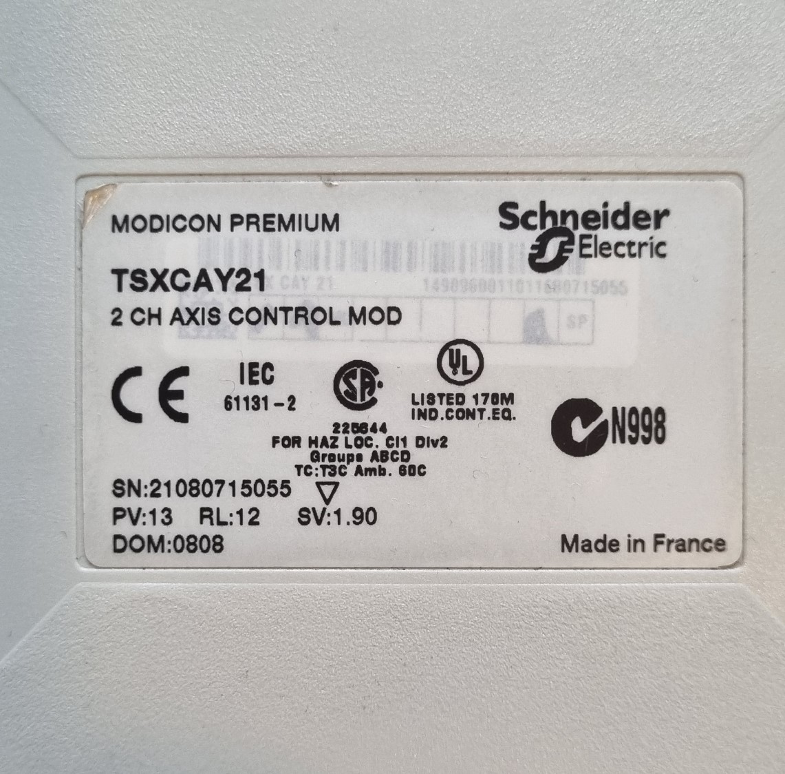 Schneider Telemecanique TSX CAY21 Eksen kontrol kartı - DG Makina